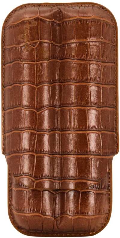 cigar case Angelo brown croco 2 pcs | Online store