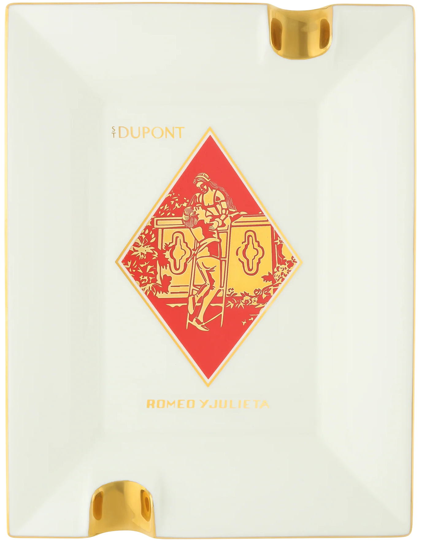 пепелник S.T.DUPONT ROMEO Y JULIETA red and white lacquer glossy 2 cig ...
